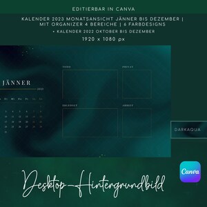 Desktop Wallpaper Template Editable Customizable Calendar Organizer ...