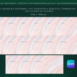 Desktop Wallpaper Template Calendar Organizer Customizable Editable ...