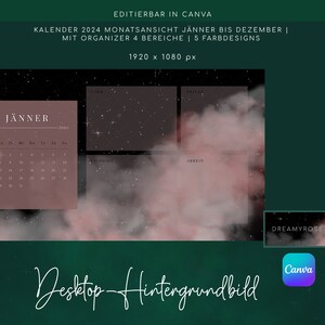Desktop Wallpaper Template Editable Customizable Calendar Organizer ...