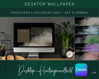 Desktop Wallpaper Template Editable Customizable Calendar Organizer ...