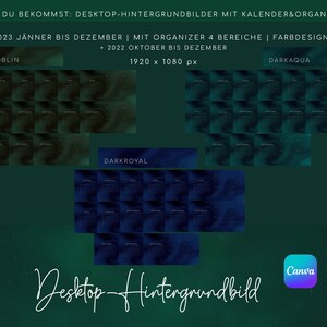 Desktop Wallpaper Template Editable Customizable Calendar Organizer ...