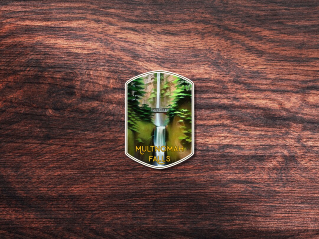 Multnomah Falls Oregon Sticker - Perfect for Water Bottle, Laptop, or ...