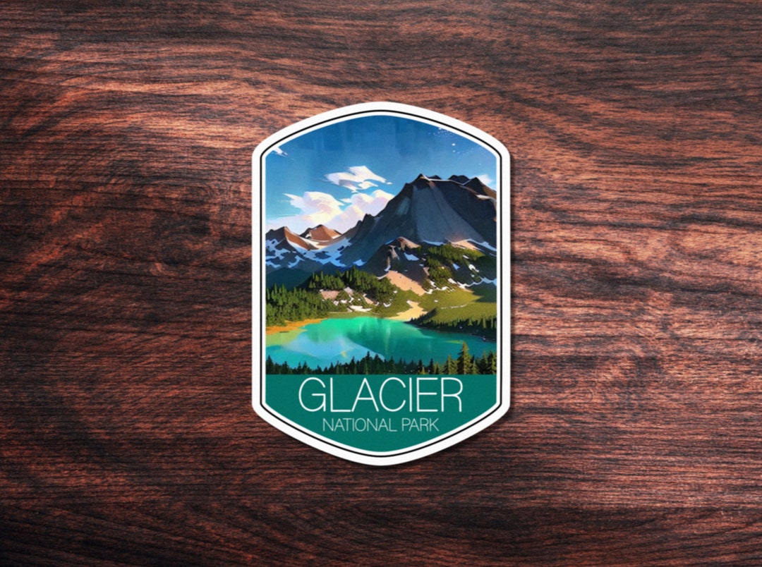 Glacier National Park Sticker, Great for Hydroflask, Laptop, or ...