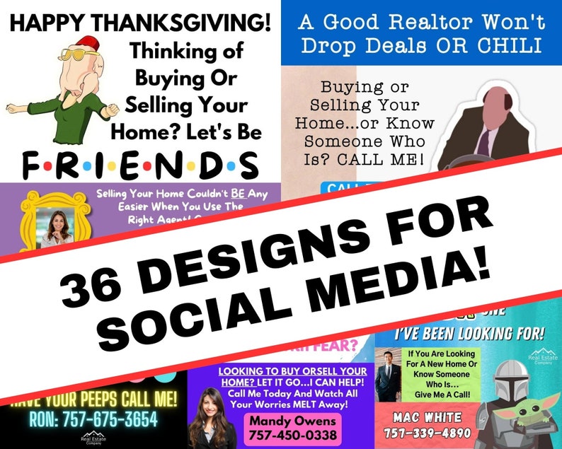 Real Estate Agent Social Media Bundle, Facebook Tiktok Instagram Reel ...