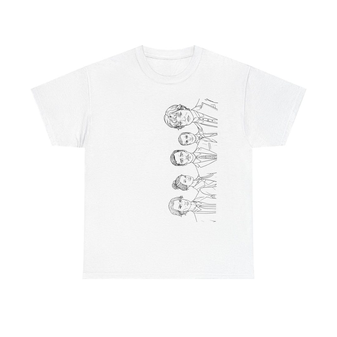 Pulp Fiction , Minimalist Line Art Faces T-shirt | Portrait Sketch Crew ...
