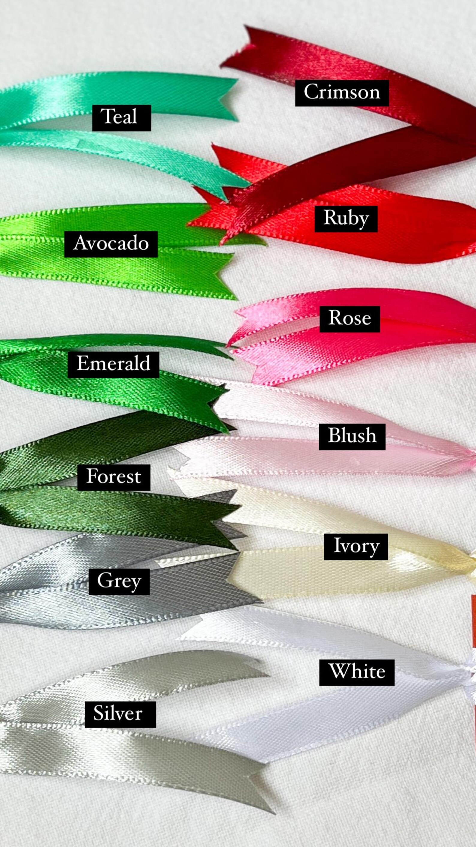 Handwritten Name Cards With Ribbon - Black - Etsy UK