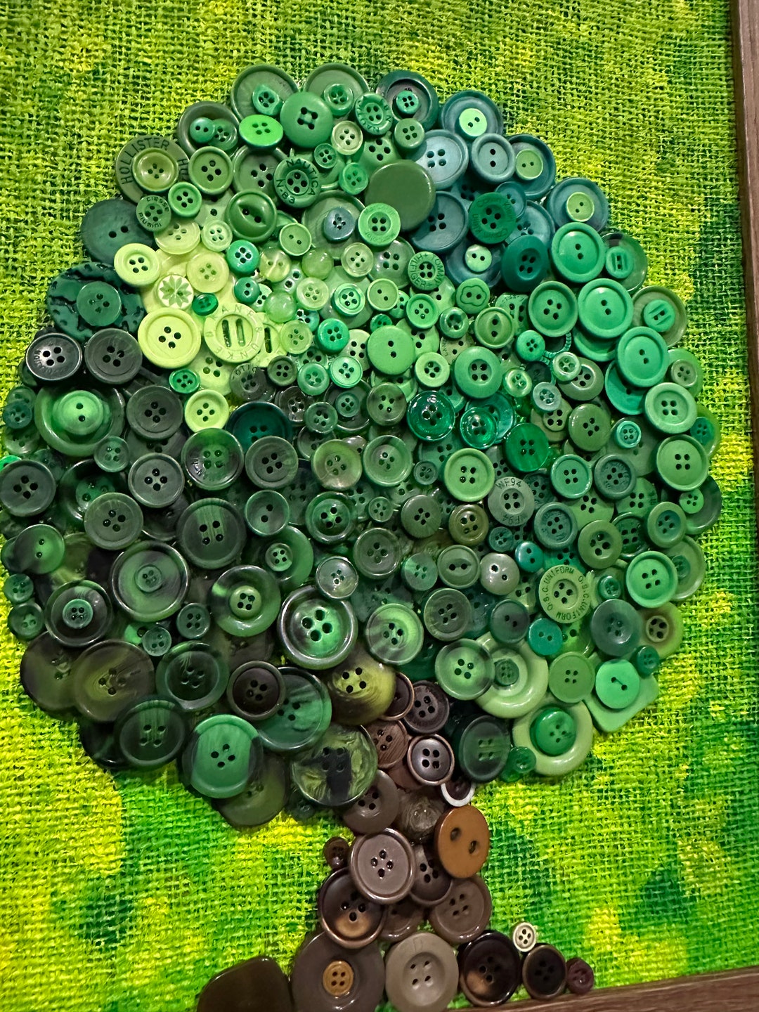 Handmade Button Wall Decor Tree - Etsy