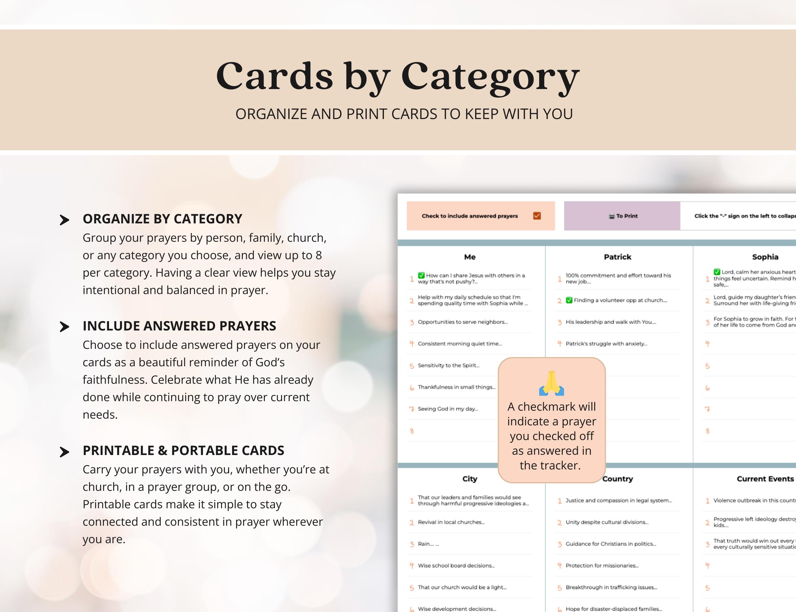 Digital Prayer Planner Printable Daily Prayer Cards Christian Gifts for ...