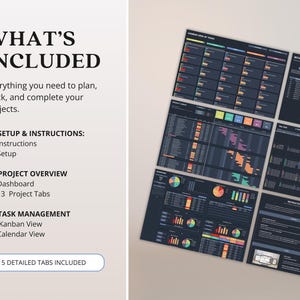 Project Manager Planner Multi Project Management Template Gantt Chart ...