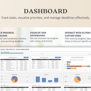 Task Manager Google Sheet Task Tracker Management Priority Matrix ...