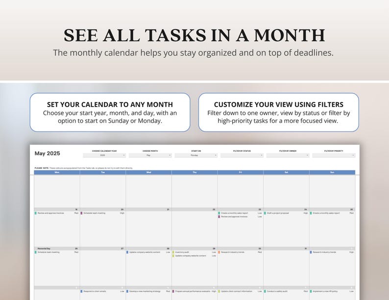 Project Planner Template Project Management Tracker Sheet Gantt Chart ...