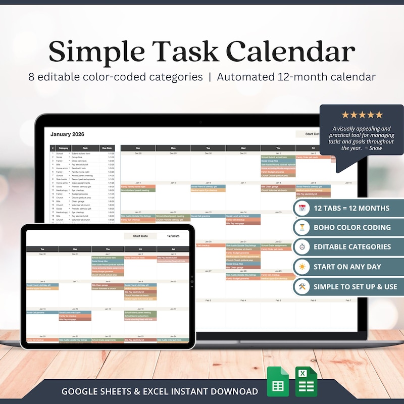 Electronic Calendar 2026 - Etsy