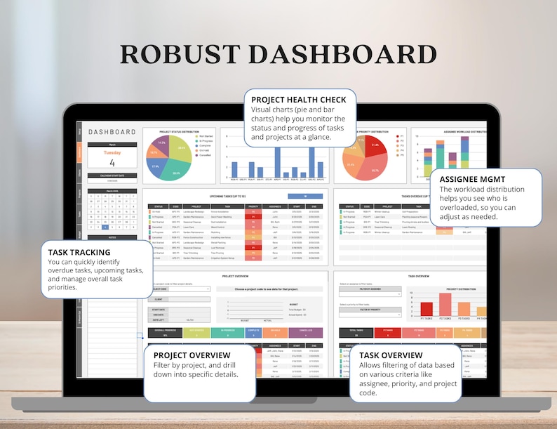 Multi Project Management Tracker Template for Small Business Client ...