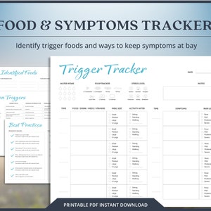 Food Diary Printable Journal Pages Digital Downloadable Templates ...