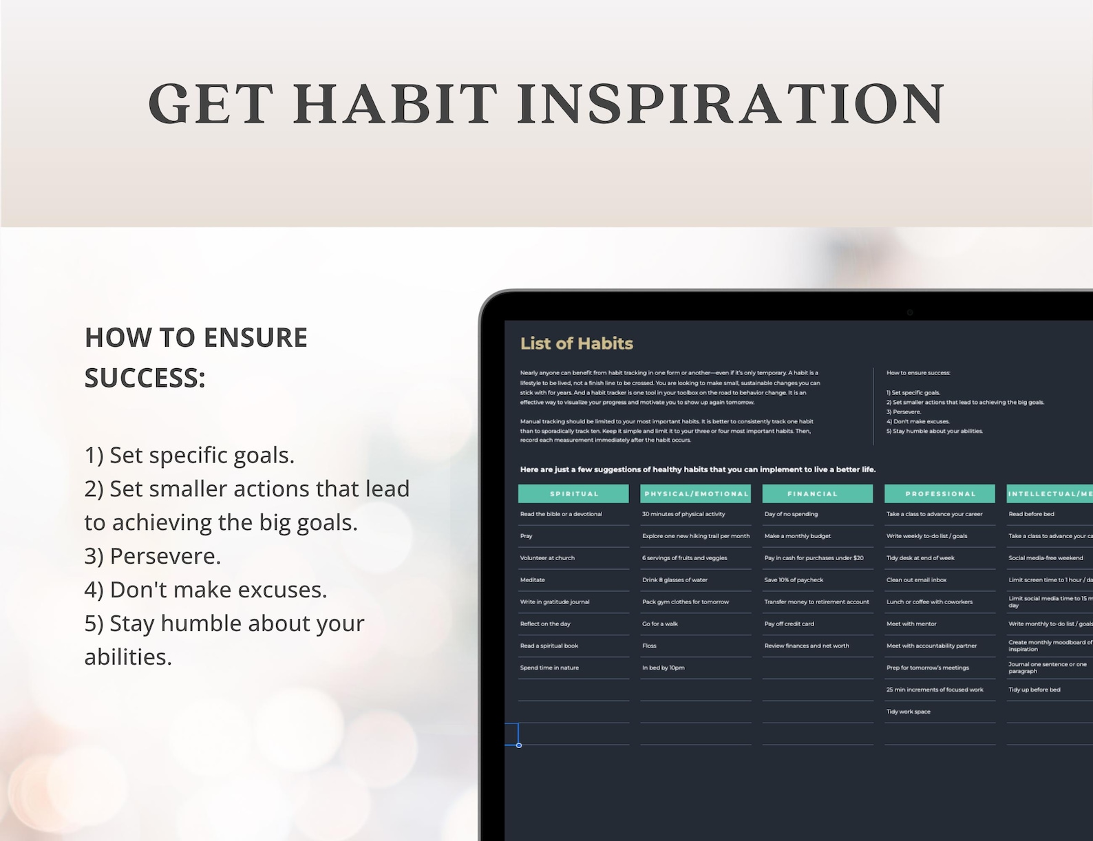 Habit Tracker Digital Planner 2025 Weekly Monthly Planner Goals Tracker ...