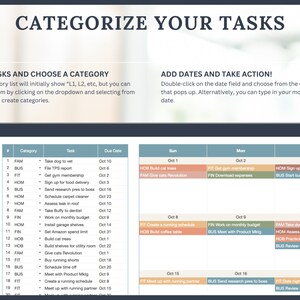 2025 Calendar Task Calendar Color-coded Smart Calendar Goal Planner ...