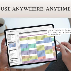 Daily Time Blocking Schedule Timeblocker Template Timeblock Hourly Week ...