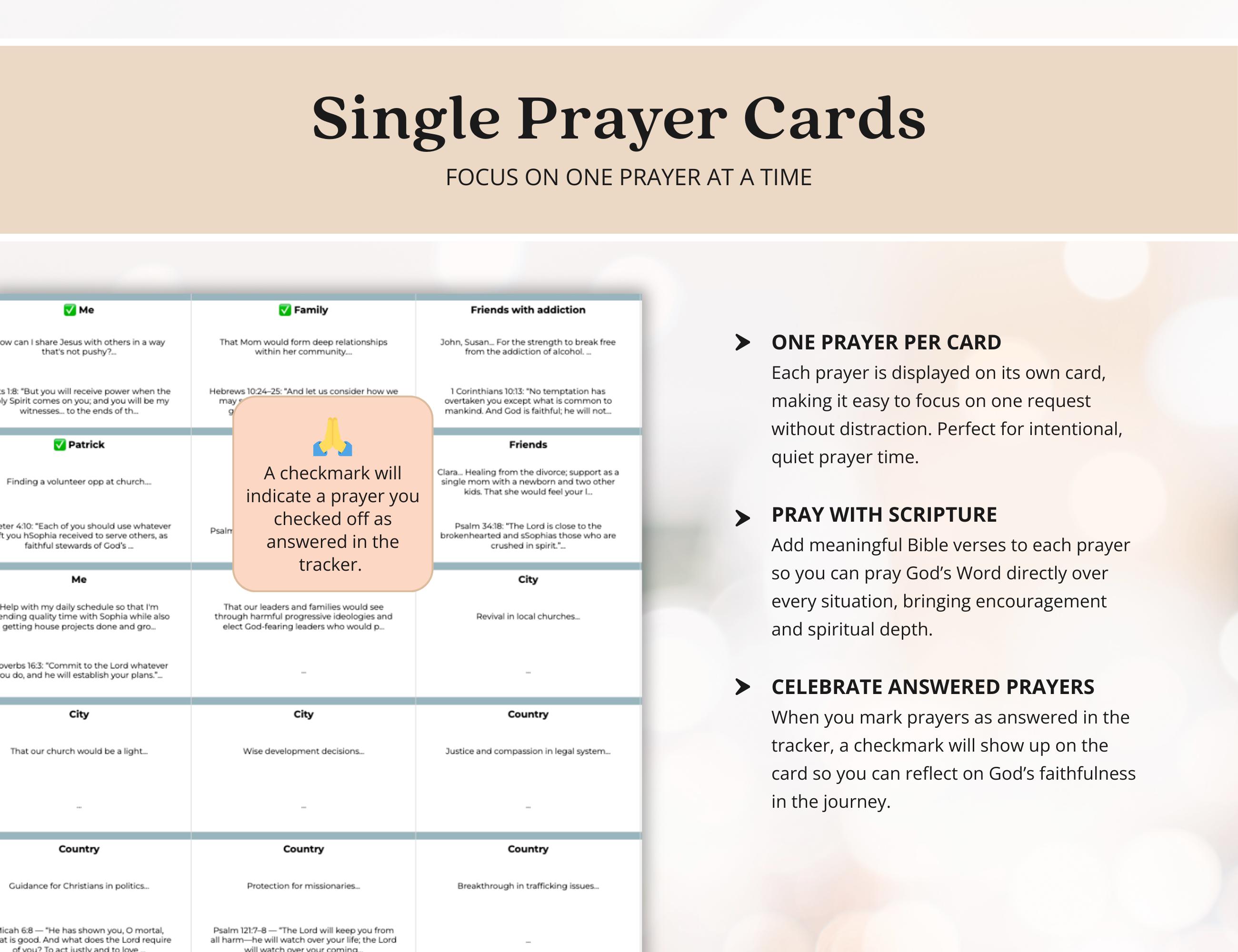 Digital Prayer Planner Printable Daily Prayer Cards Christian Gifts for ...