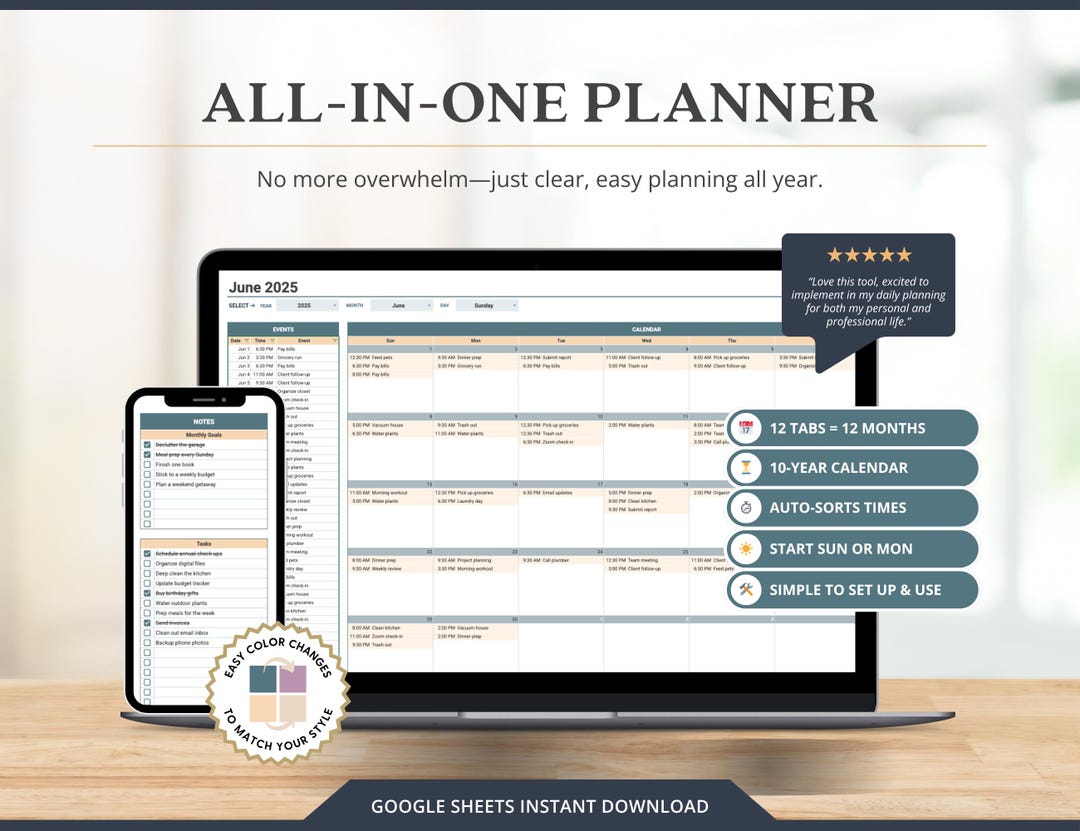 Events Calendar Organizer Monthly Digital Calendar Events Schedule ...