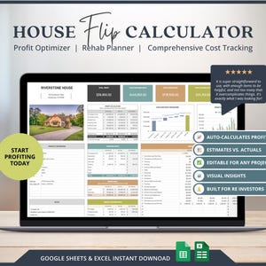 Google Sheets House Flipping Calculator - Etsy