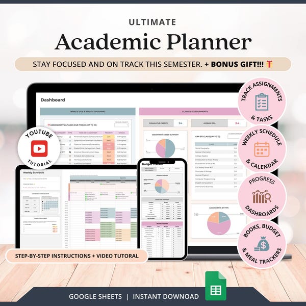 Assignment Monthly Planner - Etsy