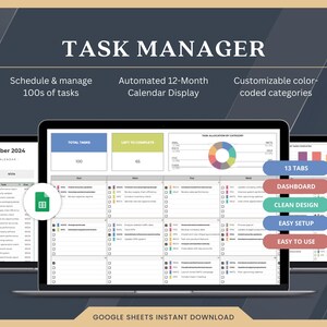 Task Tracker Google Sheets Business Tracker Spreadsheet for Small ...