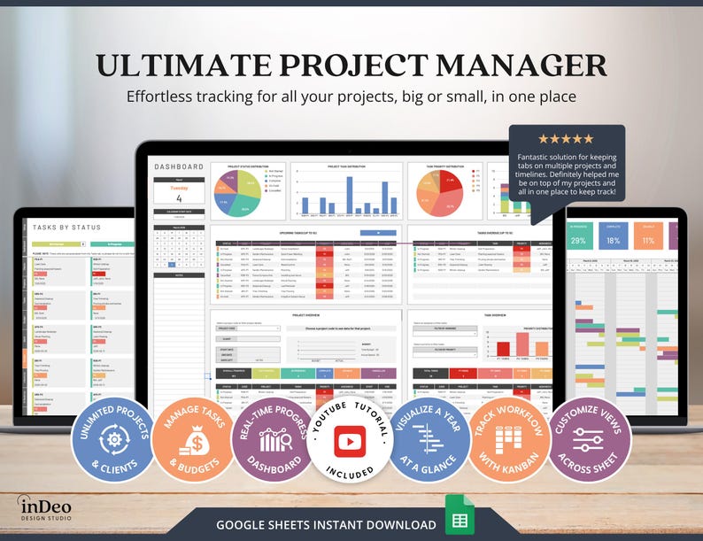 Multi Project Management Tracker Template for Small Business Client ...