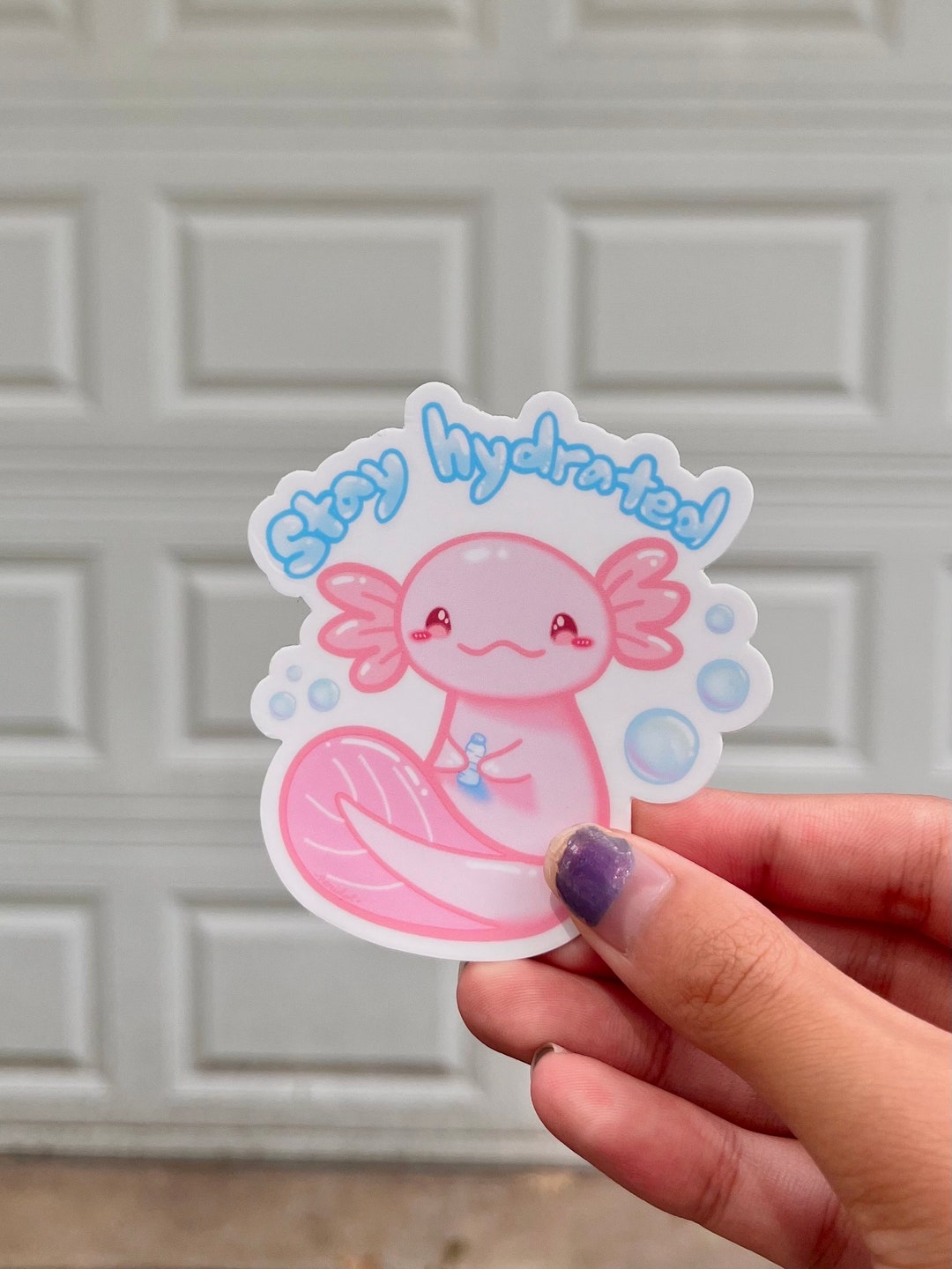 Axolotl Stay Hydrated Vinyl Sticker - Etsy