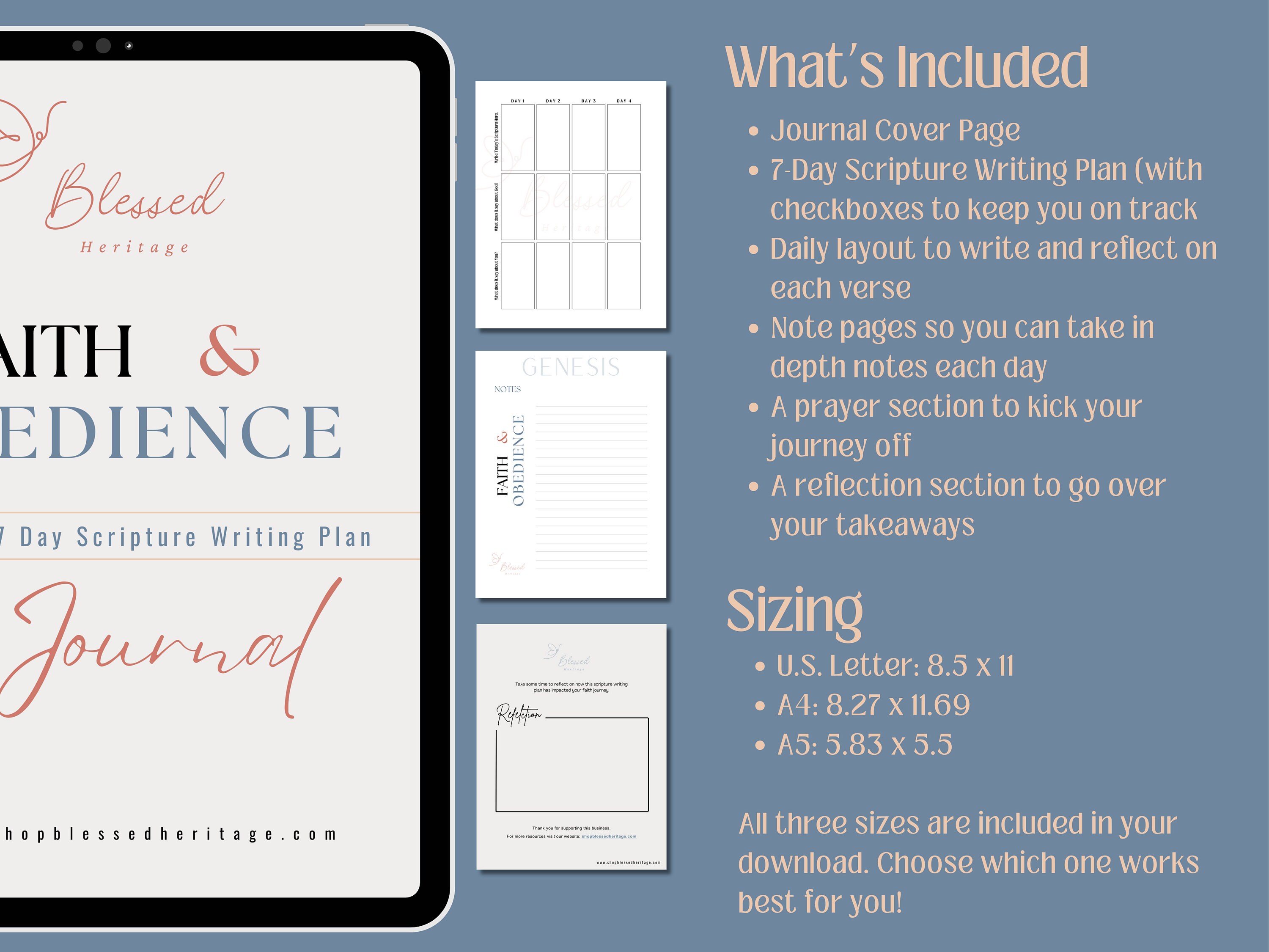 Faith & Obedience Scripture Writing Plan Genesis, Journal, Bible Study ...
