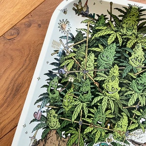 Huge Mossy Metal Rolling Tray - Etsy