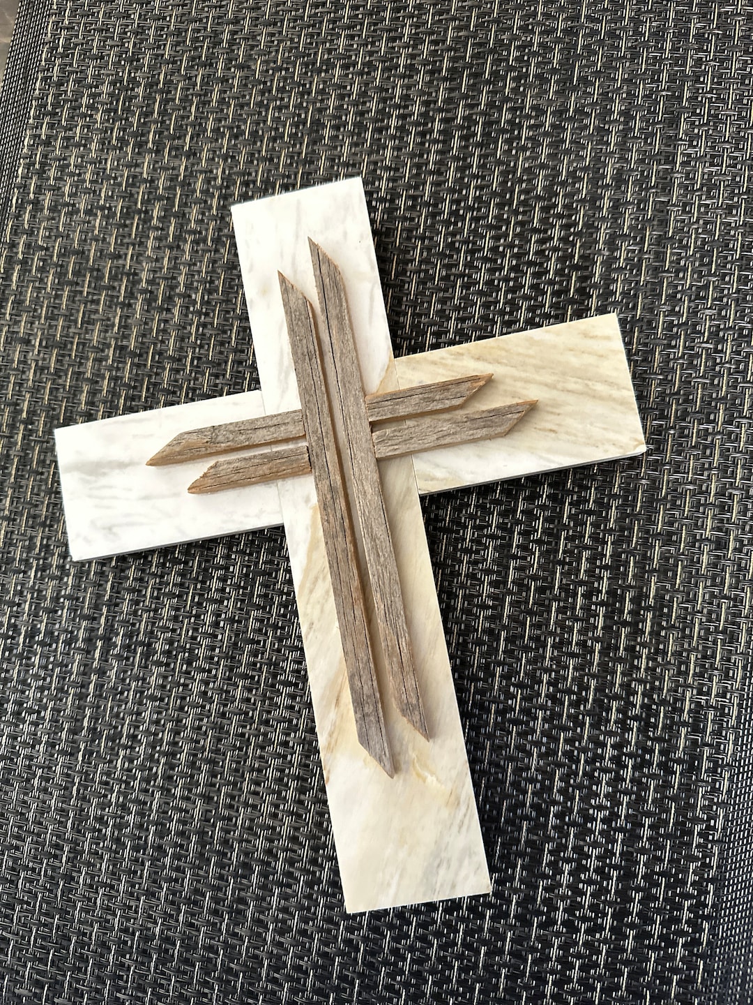 Rustic Stone Wall Cross, Marble Cross Wall Hanging, Cross Art ...