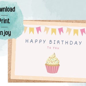 Printable Birthday Card Happy Birthday for Her Teen Kid Girl Instant ...