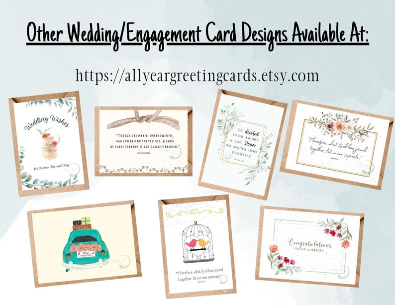 Printable Christian Wedding Engagement Greeting Card Bible - Etsy