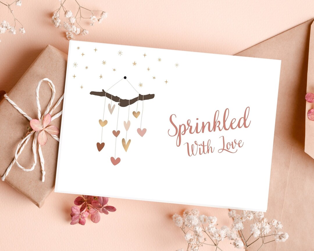 Printable Baby Shower Sprinkle Congratulations New Baby Card Gift ...
