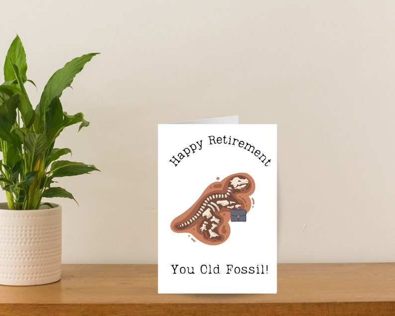 Printable Happy Retirement You Old Fossil, Funny Retirement Card for ...
