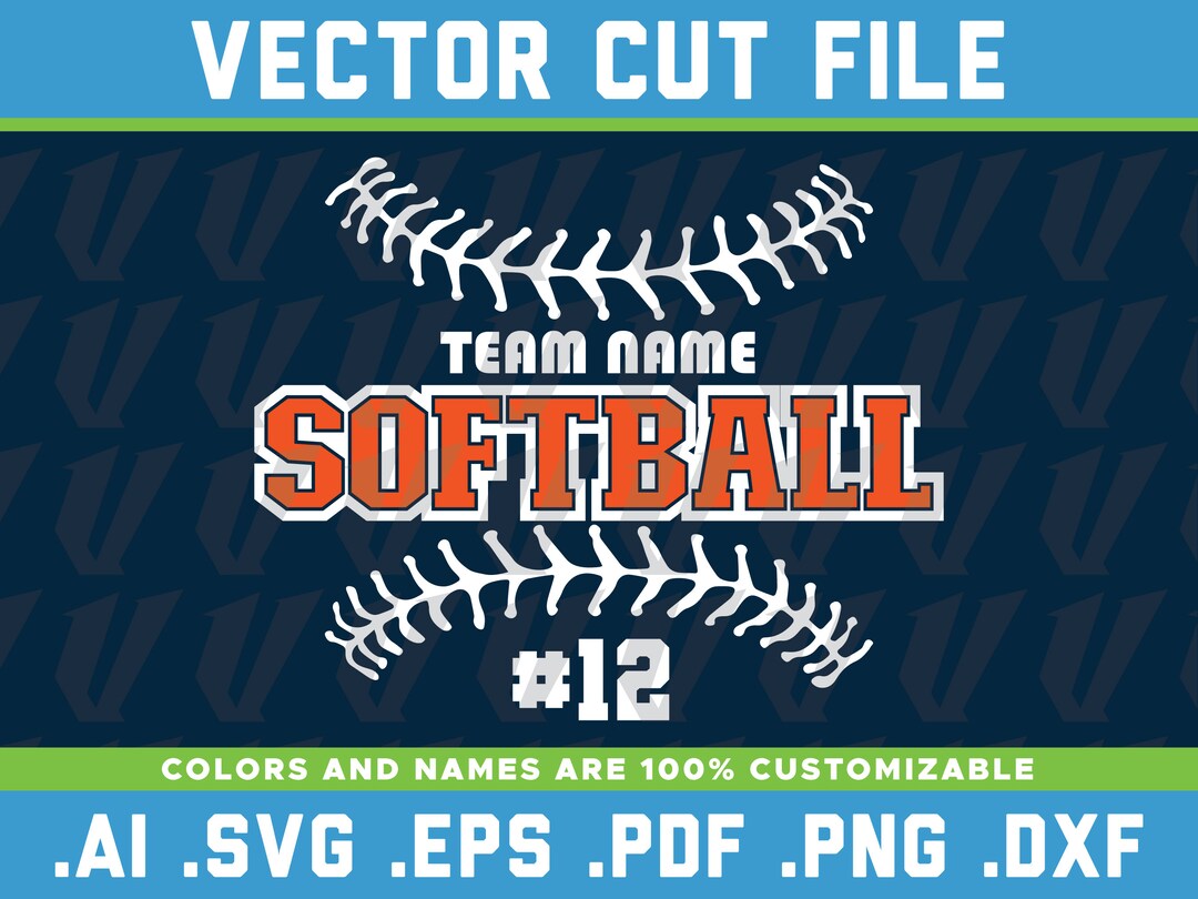 Softball Team Shirt SVG Template: DIY Sports Design (digital Download ...