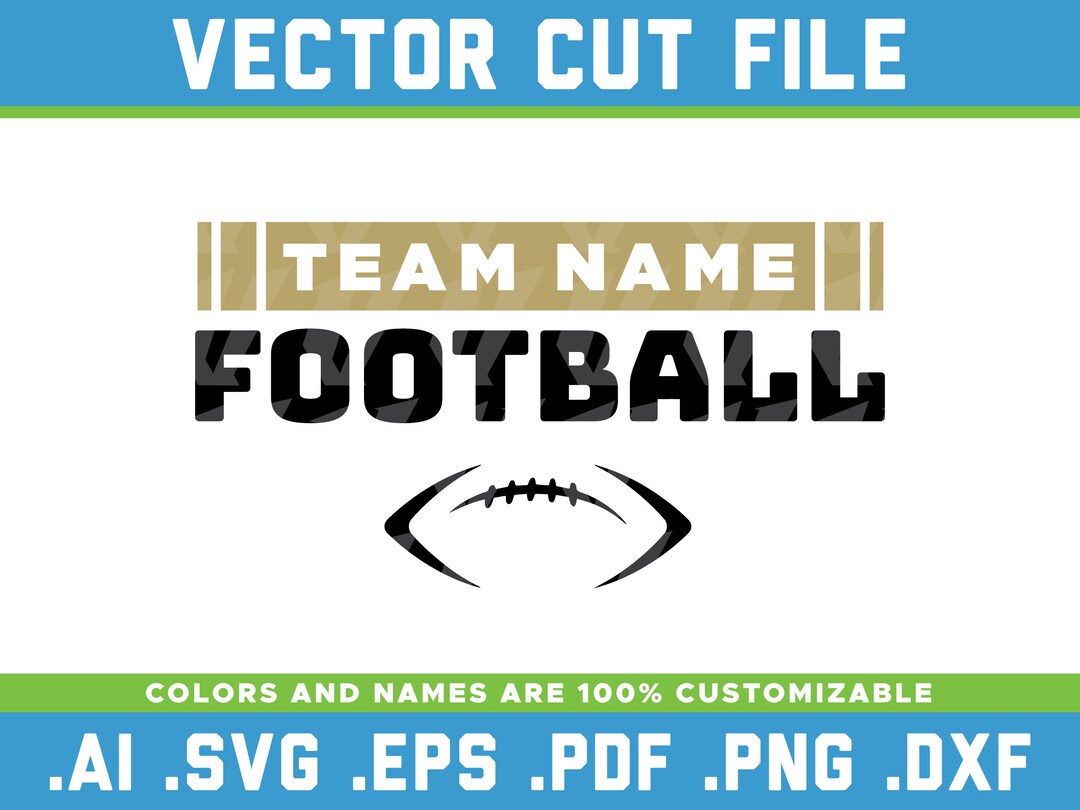 Football Team Shirt Design SVG DIY Download File Custom Sports Athletic ...