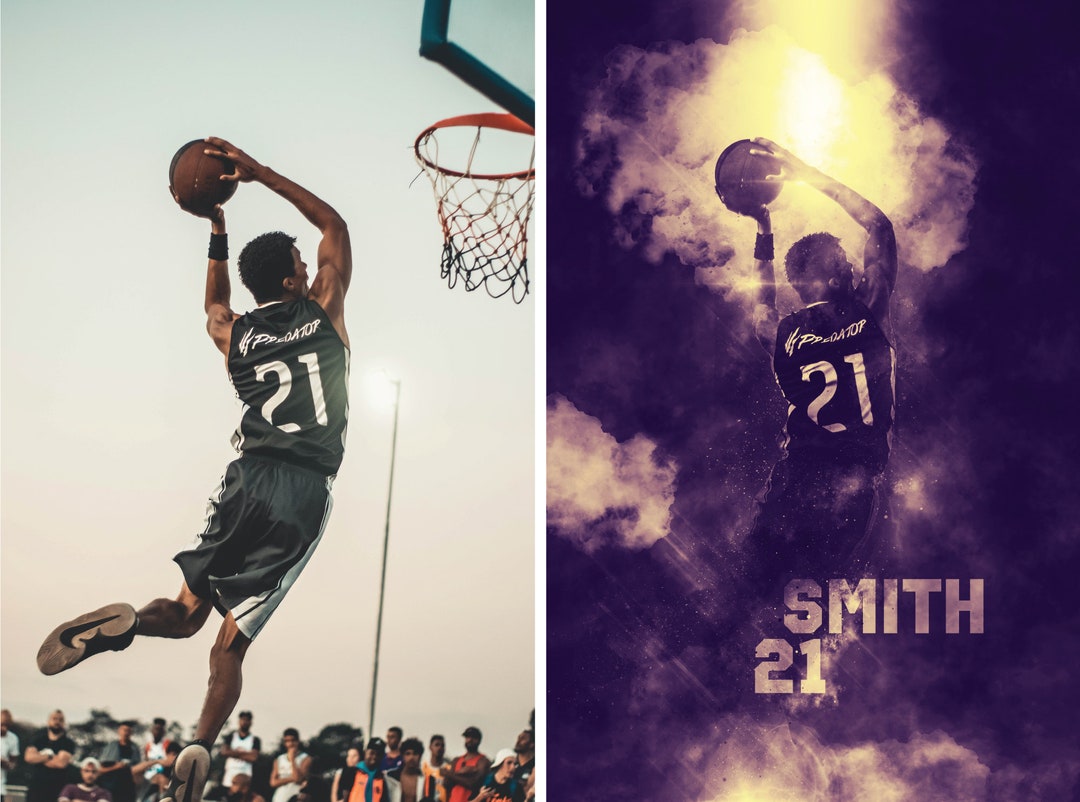 Personalized Sports Action Poster: Custom Athlete Portrait (digital ...
