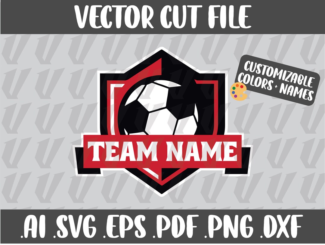 Soccer Team Emblem SVG: Customizable DIY Shirt Design (digital Download ...
