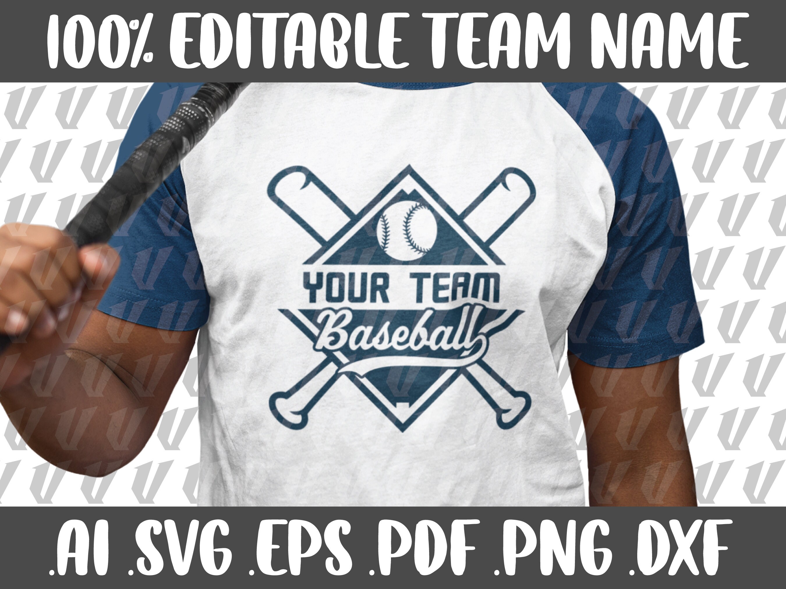 Baseball Team Shirt Design SVG: DIY Sports Logo (digital Download) - Etsy