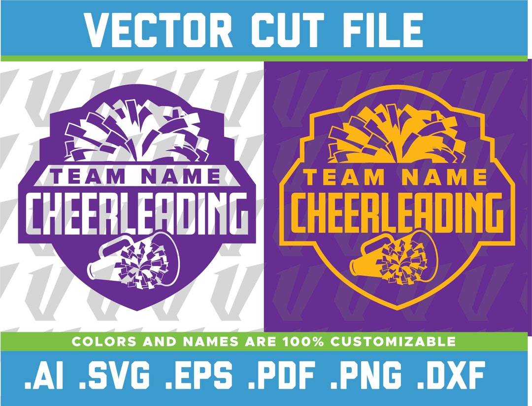 Cheerleading Badge Team Shirt Design SVG DIY Download File Sports ...
