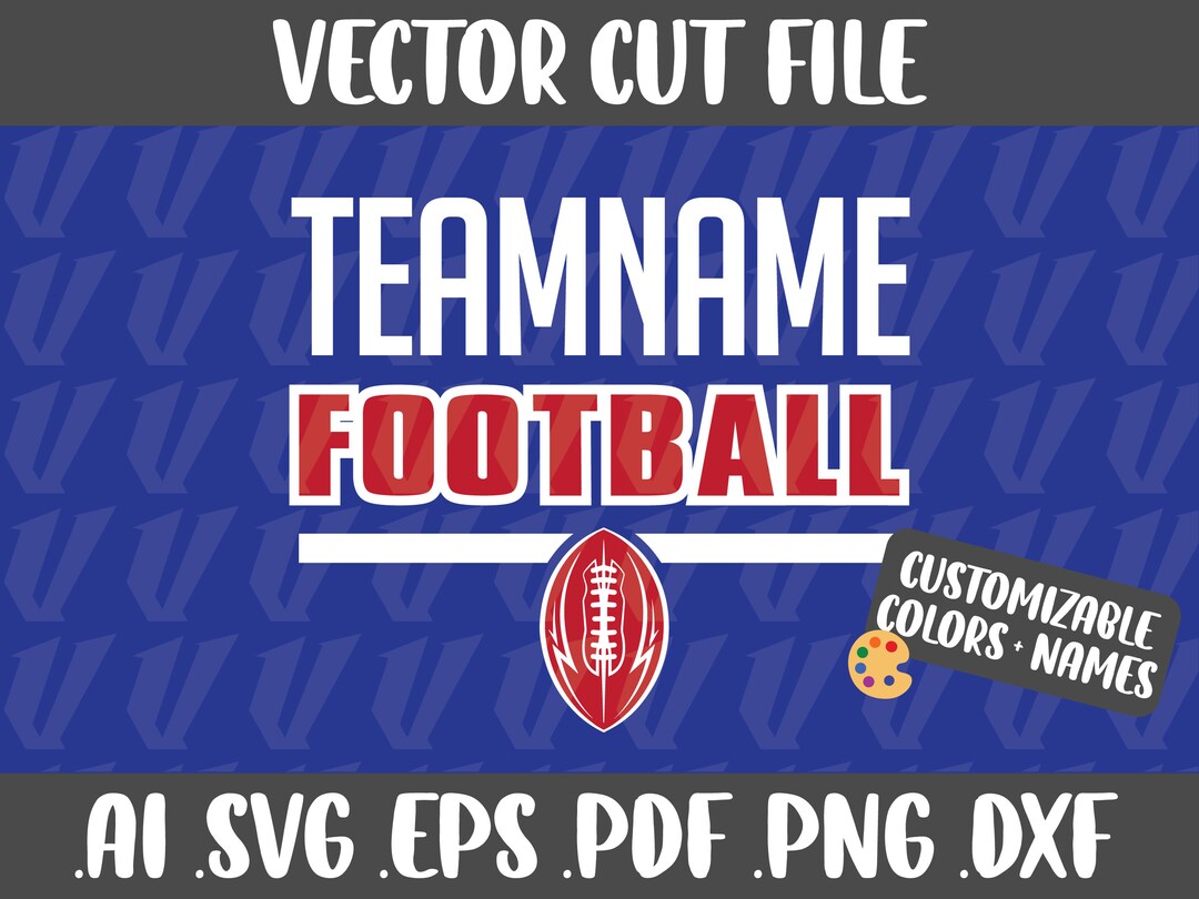 Football Team Shirt Design SVG: DIY Sports Logo (digital Download) - Etsy
