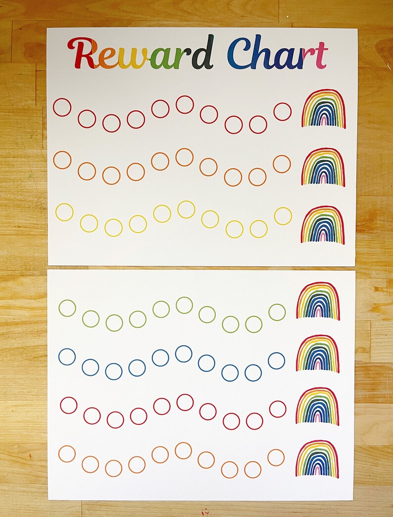 Digital Reward Rainbow Chart - Etsy