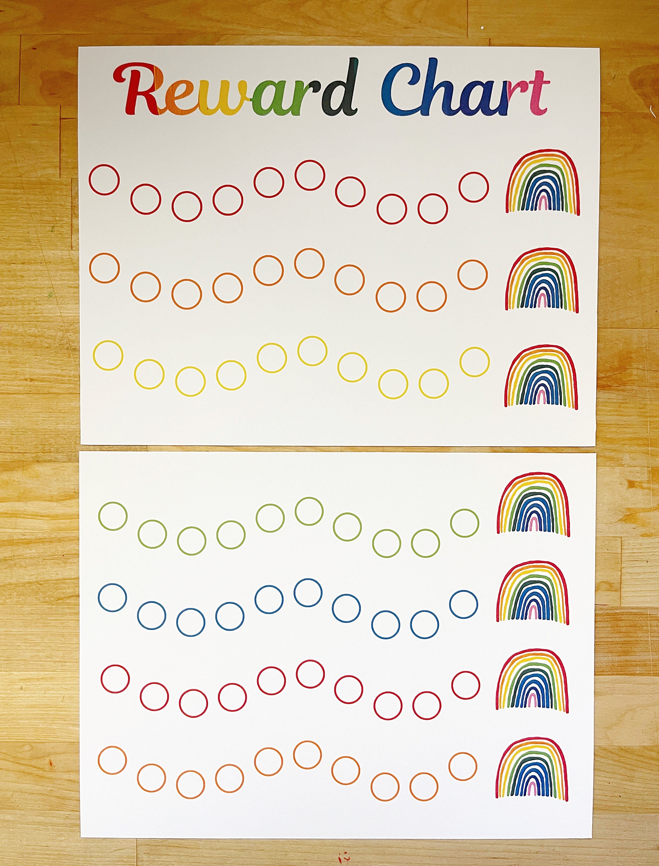 Digital Reward Rainbow Chart - Etsy