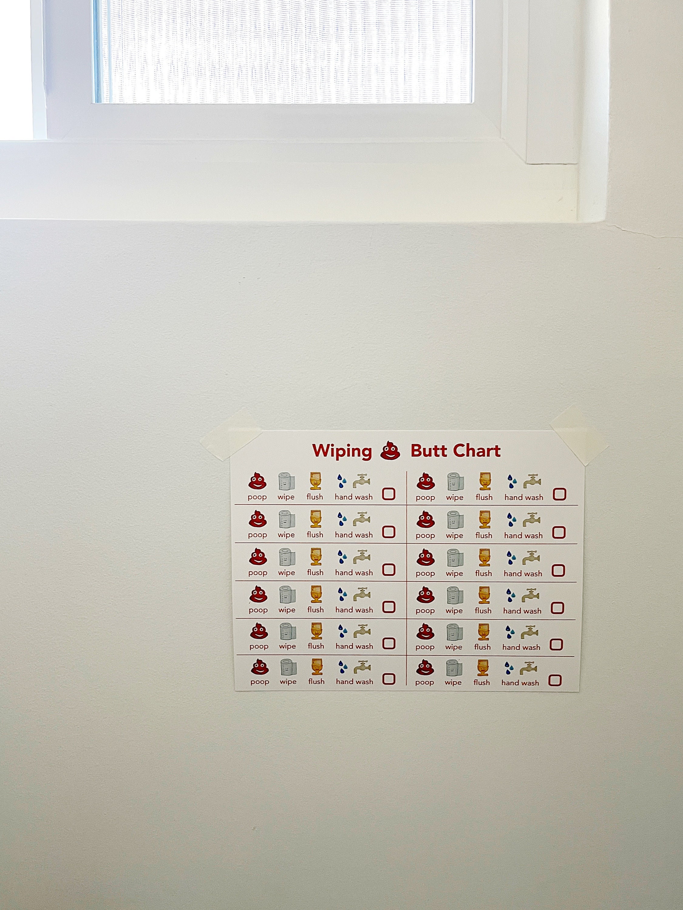 Wiping Poopy Butt Chart / Reward Chart With Star Stickers - Etsy