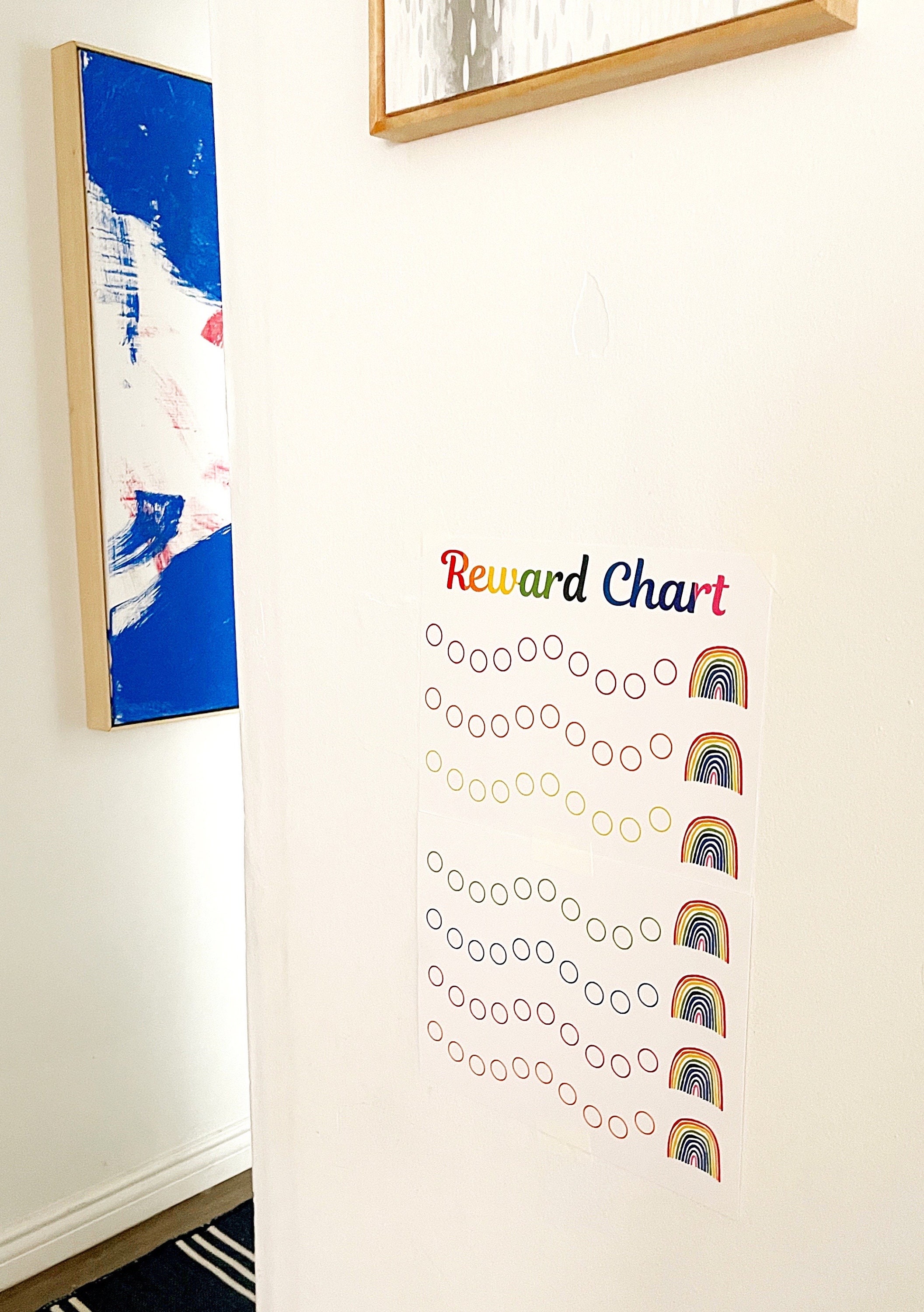 Rainbow Reward Chart With Rainbow Stickers! - Etsy