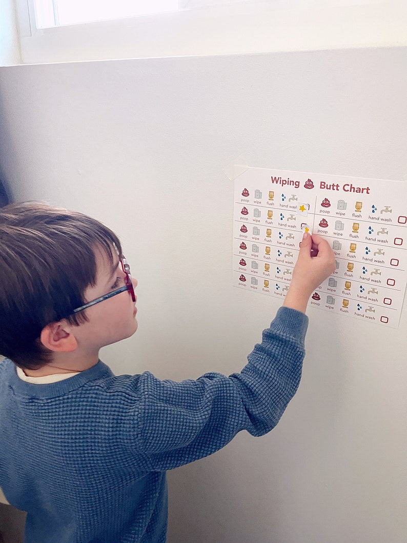 Wiping Poopy Butt Chart / Reward Chart With Star Stickers - Etsy