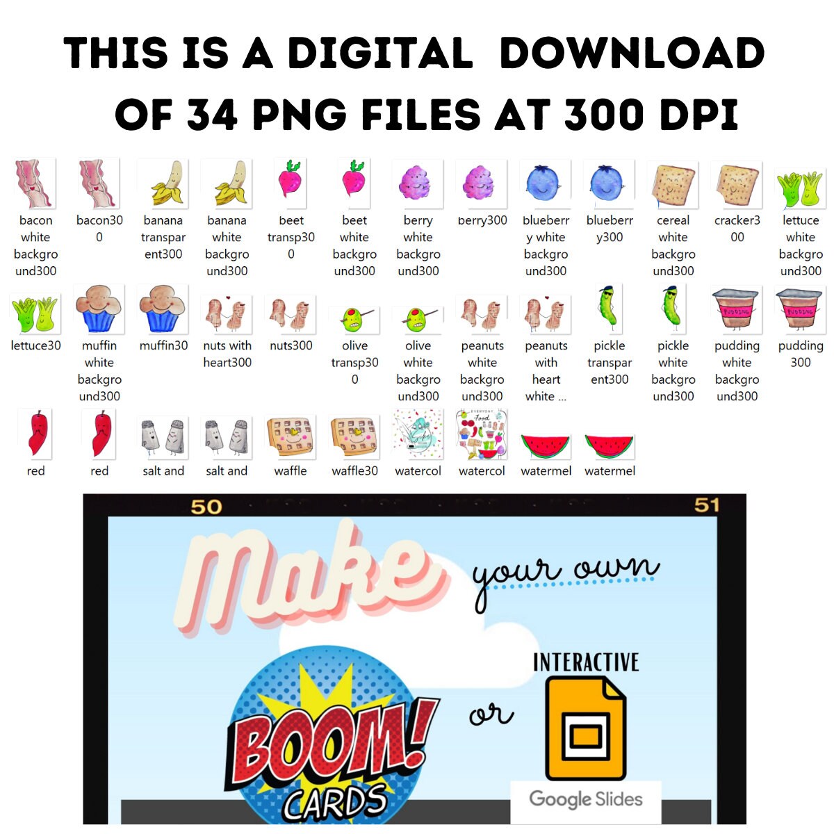 Watercolor Food Clipart, Food Clipart, Digital Download, Commercial Use ...