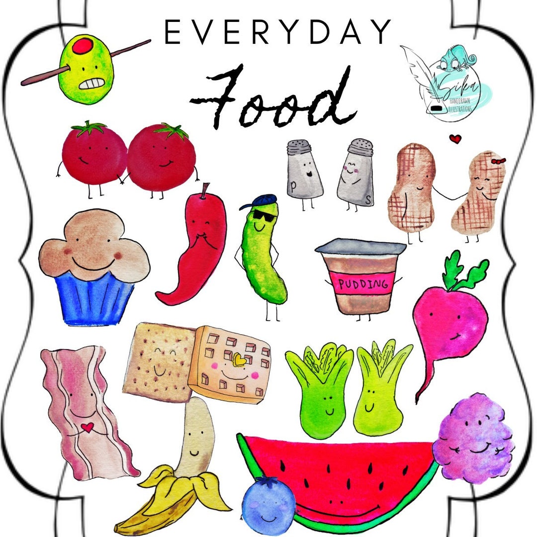 Watercolor Food Clipart, Food Clipart, Digital Download, Commercial Use ...