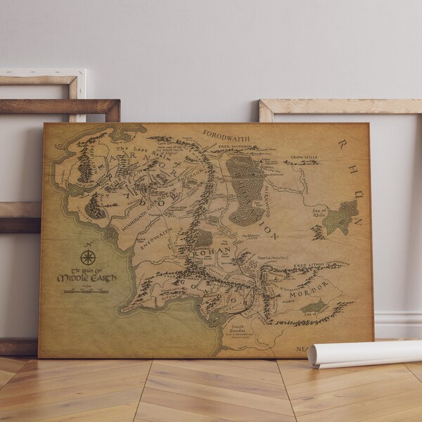 Middle Earth Map - Etsy